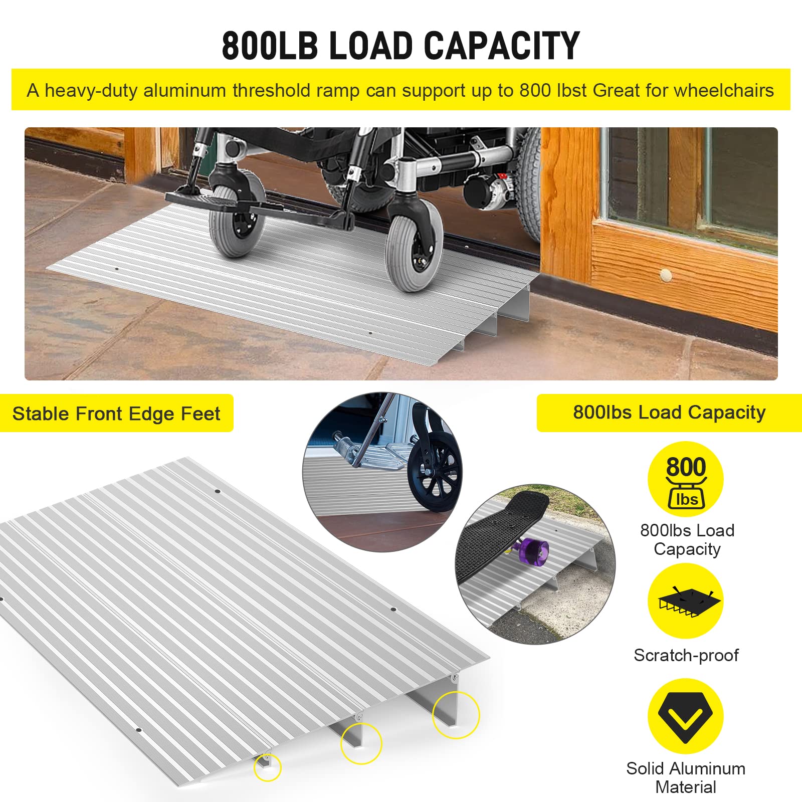 Mua Door Threshold Ramp 3" Rise Door Ramp Aluminum Entry Ramp or ...