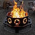 Amazon.com : PaPaJet 35 Inch Outdoor Fire Pits, Octagonal Wood Burning ...