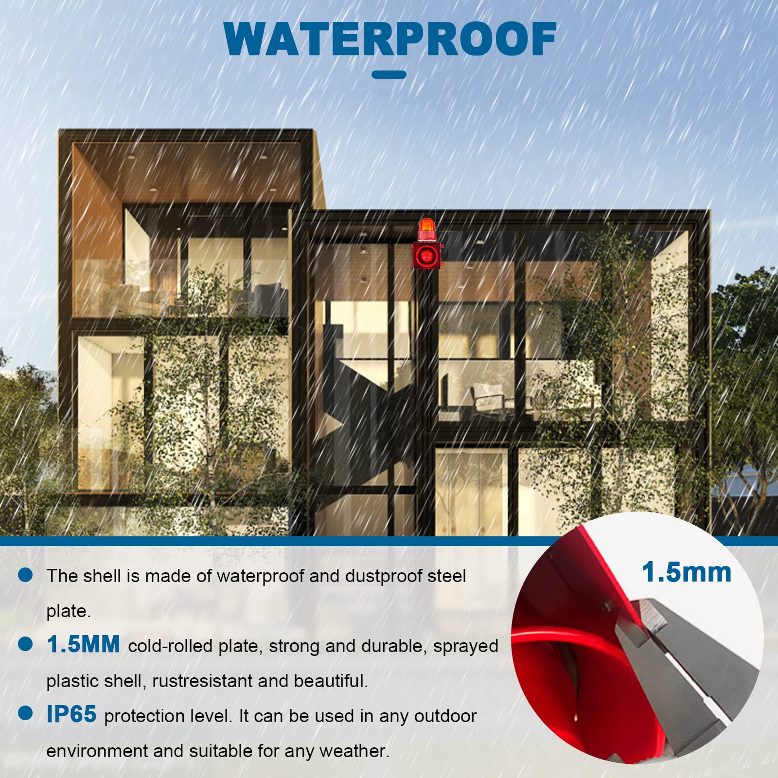 Mua Saladulce Industrial Siren Alarm Outdoor Siren Strobe 120dB Sound ...