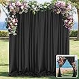Amazon.com : Black Backdrop Curtain for Party Black Background Curtains ...