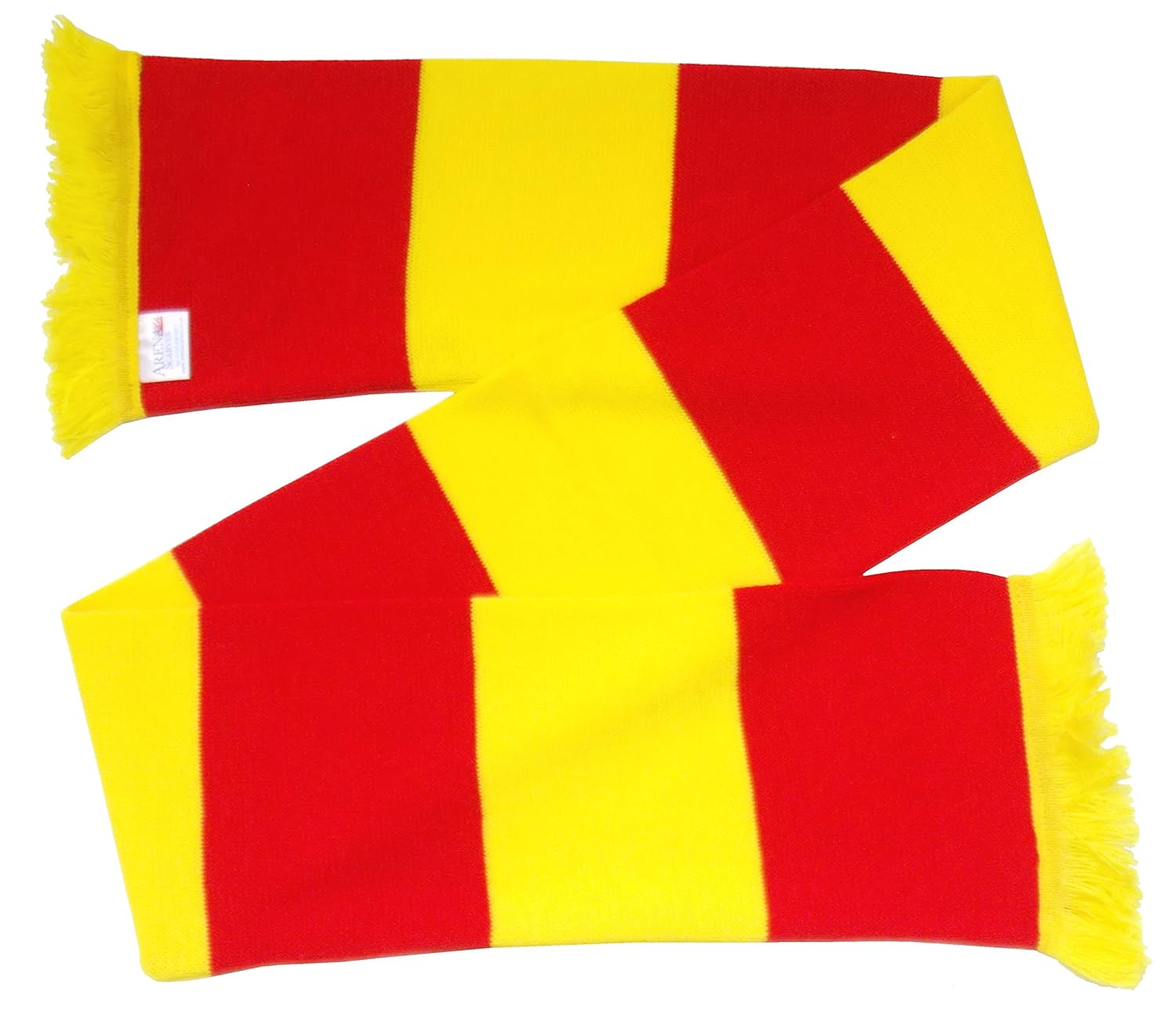 Arena Red and Yellow Retro Bar Scarf: Amazon.co.uk: Sports & Outdoors