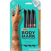 Amazon.com : BodyMark Bachelorette Temporary Tattoo Markers for Skin, Premium Brush Tip ...