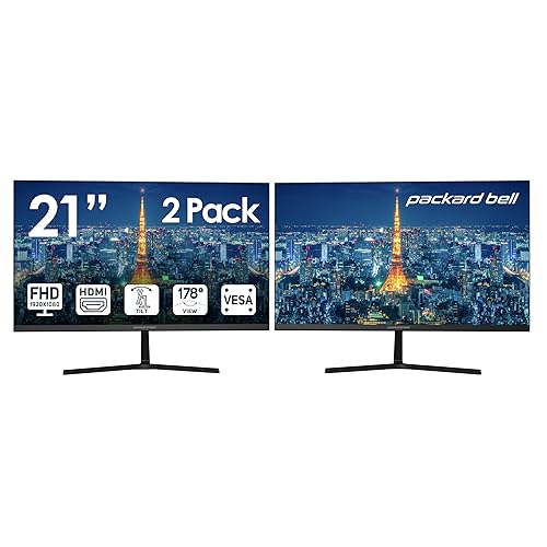 Packard Bell airFrame 21" FHD Monitor, 1920x1080, Ultrawide, VESA Mount ...