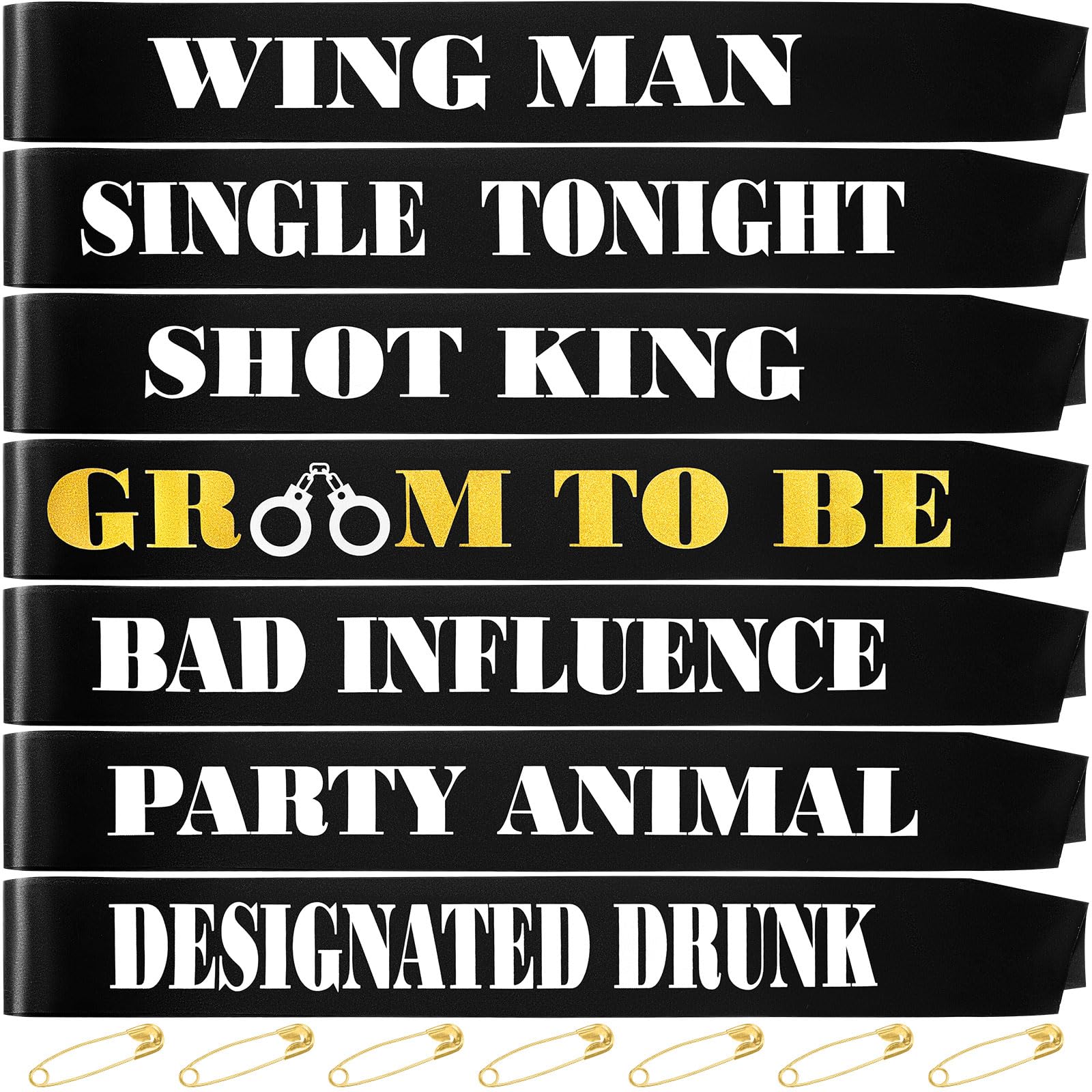 Daifunli 7 Pack Bachelor Party Sash Team Groom Groomsmen Groom to Be ...