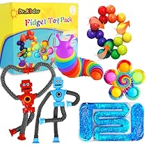 Sensory Toys For Kids With Autism 6-Pack Bendable Sensory Fidget Sticks ...