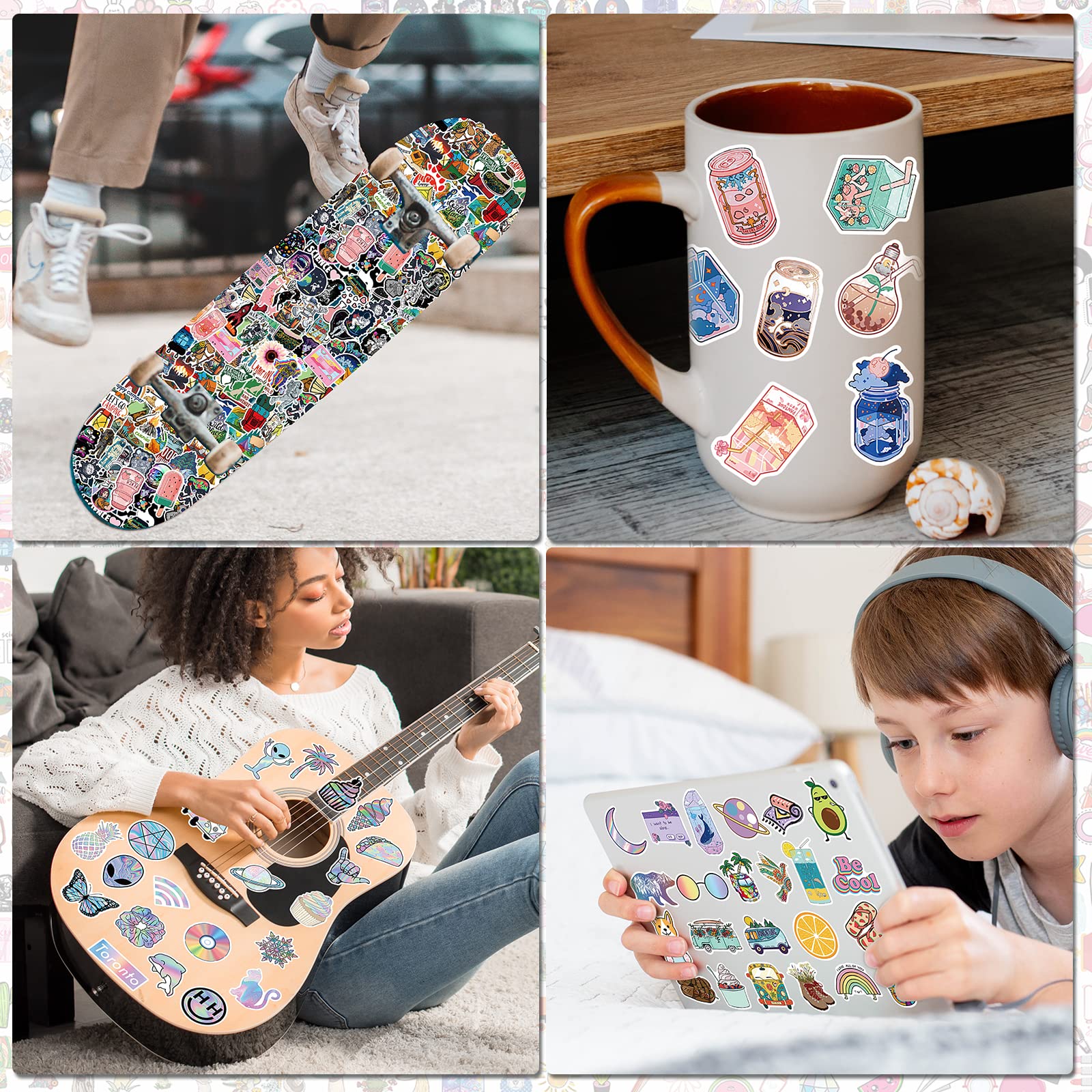 Mua 600 PCS Stickers Pack，Cute Colorful Waterproof Stickers，vinyl Art ...