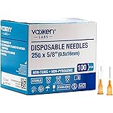 Amazon.com: Vaxxen Labs Disposable 25G x 1" Luer Lock (Box of 100) : Industrial & Scientific