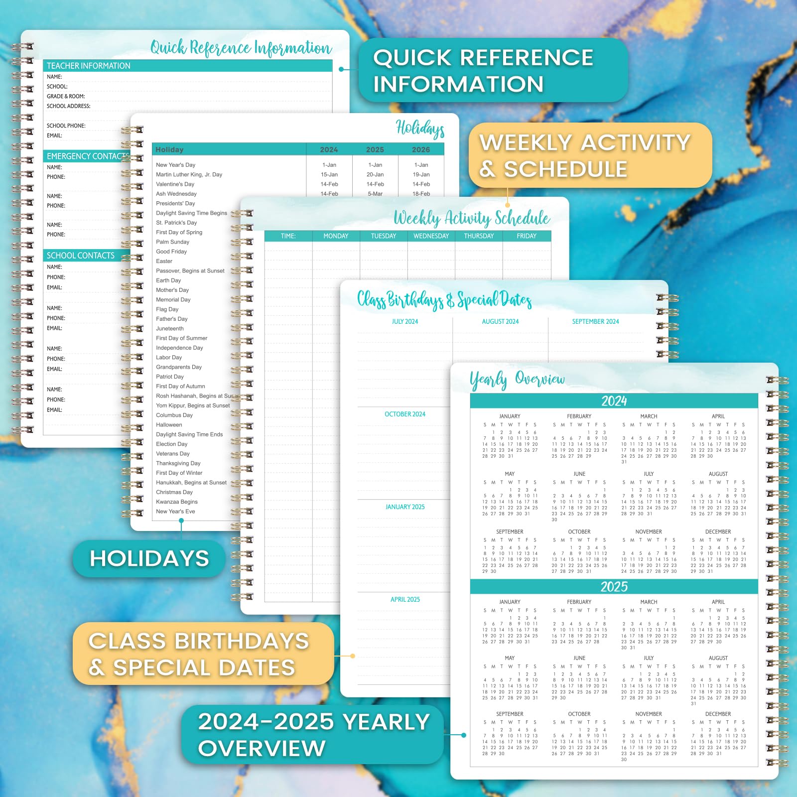 Mua 2024-2025 Teacher Planner - Teacher Lesson Planner 2024-2025 ...