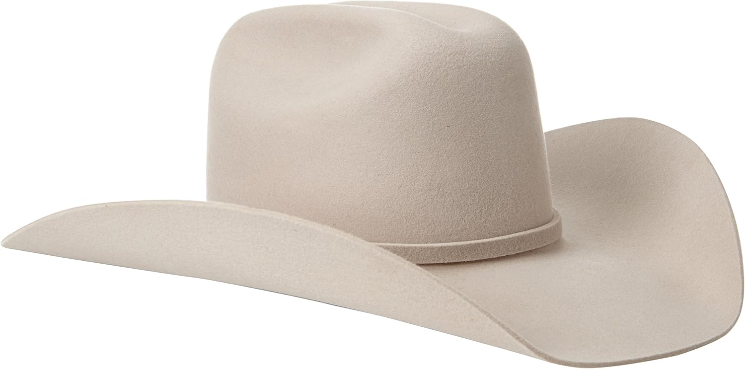 Tony Lama Men's Low Rodeo-3X Silver Belly Wool Blend Cowboy Hat, 6 7/8 ...