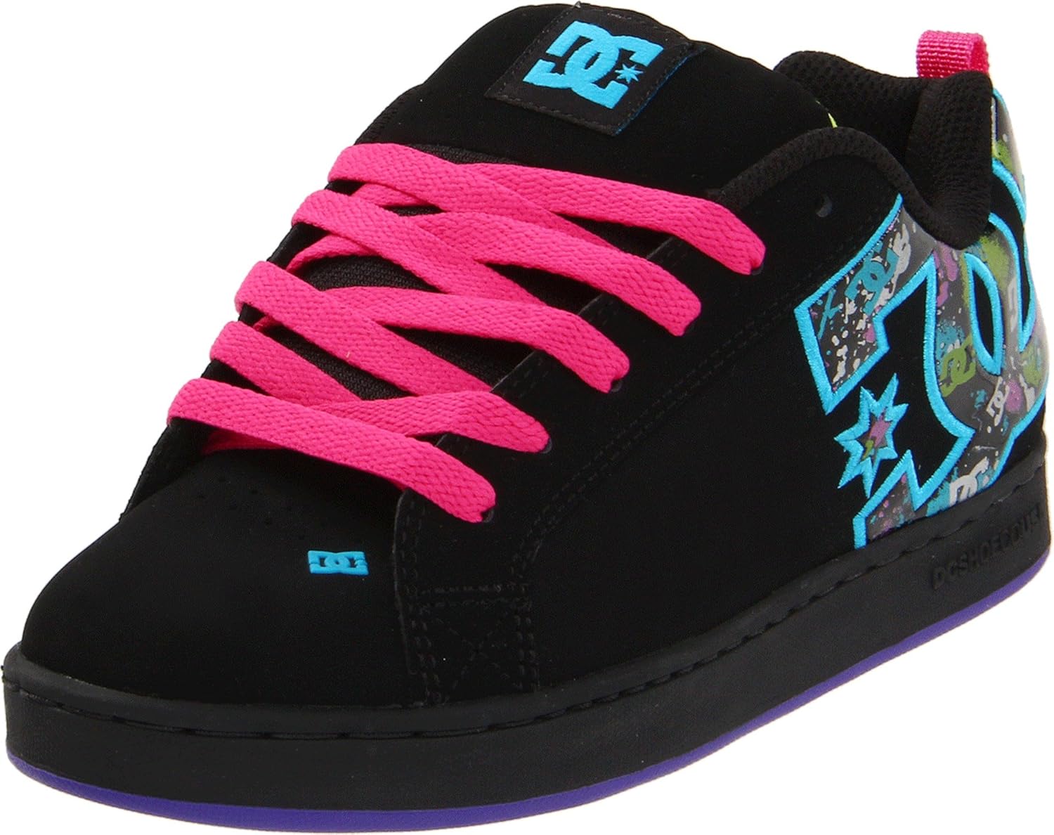DC APPAREL Women's Trainers Black/Graffiti Print: Amazon.co.uk: Shoes ...