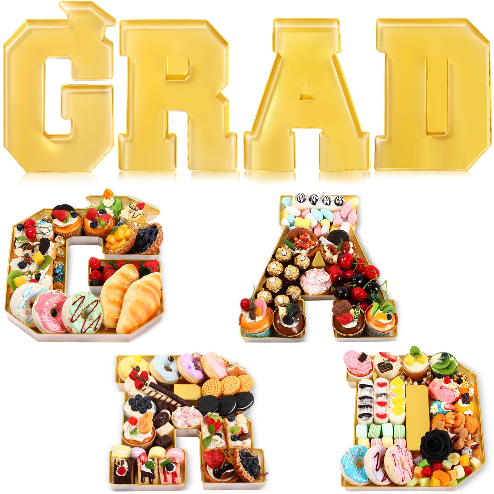 Tellingyou 4 Pcs 13.7" 2025 Graduation Plastic Number Fillable for ...