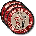 Amazon.com: Remember Kids Electricity Will Kill You Sticker - Funny ...