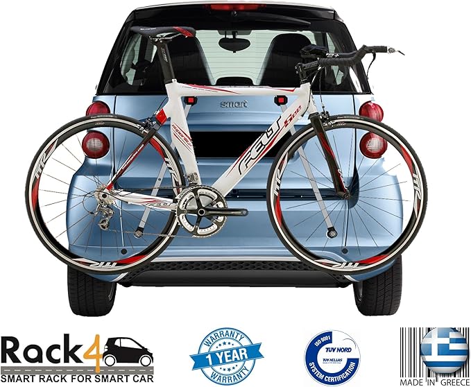 2 Bicycles rack for Smart Fortwo 451 cabrio - coupe (black): Amazon.co ...