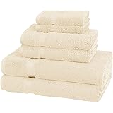 Amazon.com: Pinzon Organic Cotton Bathroom Towels, 6 Piece Set, Spa ...