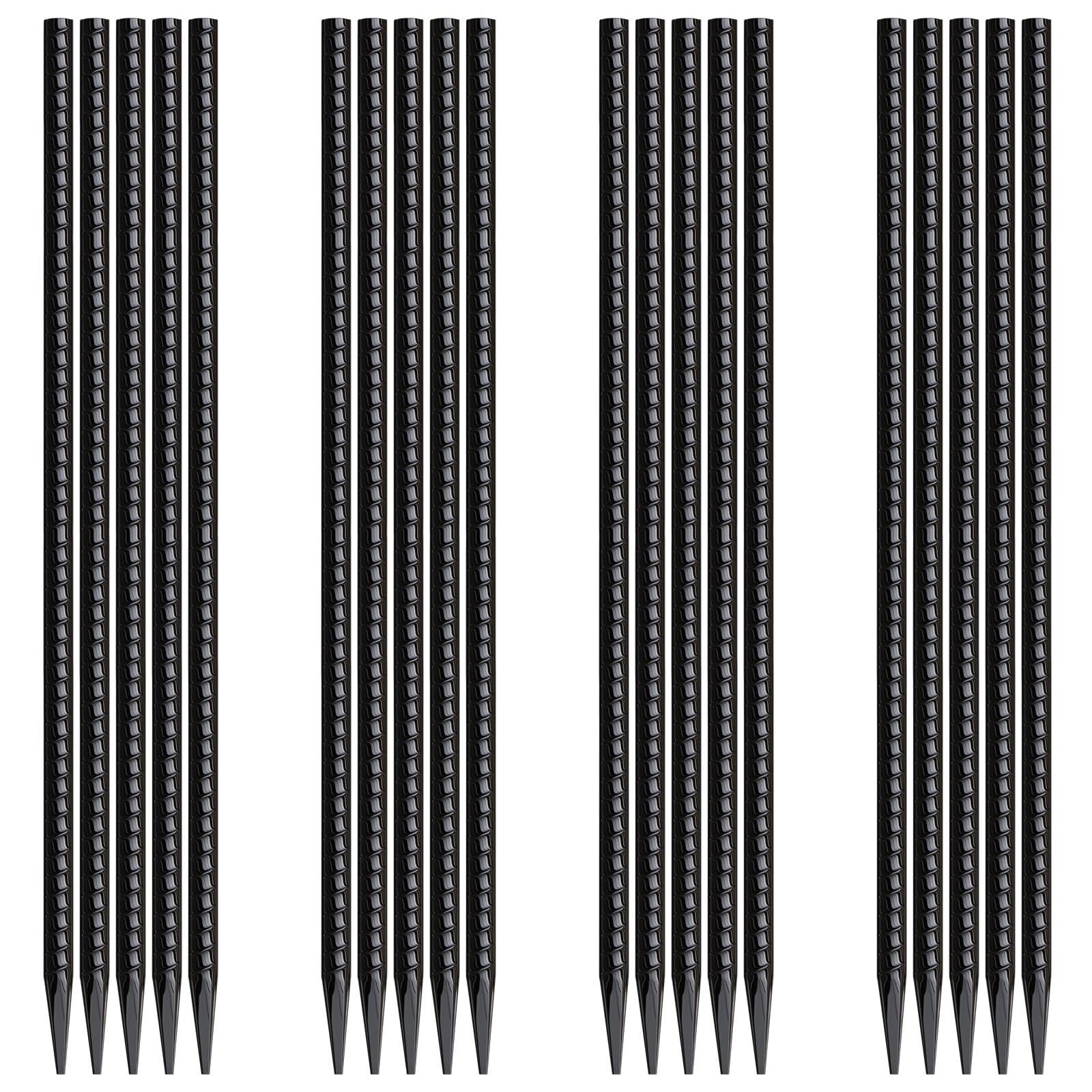 MSWY Rebar Stakes 16 Inch 20 Pack Heavy Duty Ground Anchors with Chisel ...