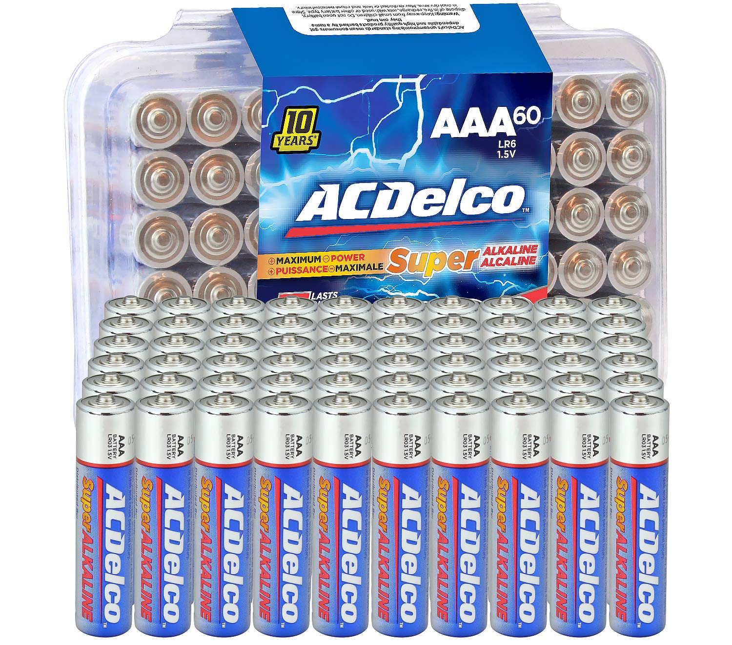ACDelco 108-Count AAA And AA Batteries | Maximum Power Super Alkaline ...