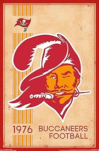 Amazon.com: Trends International Tampa Bay Buccaneers Retro Logo Wall ...