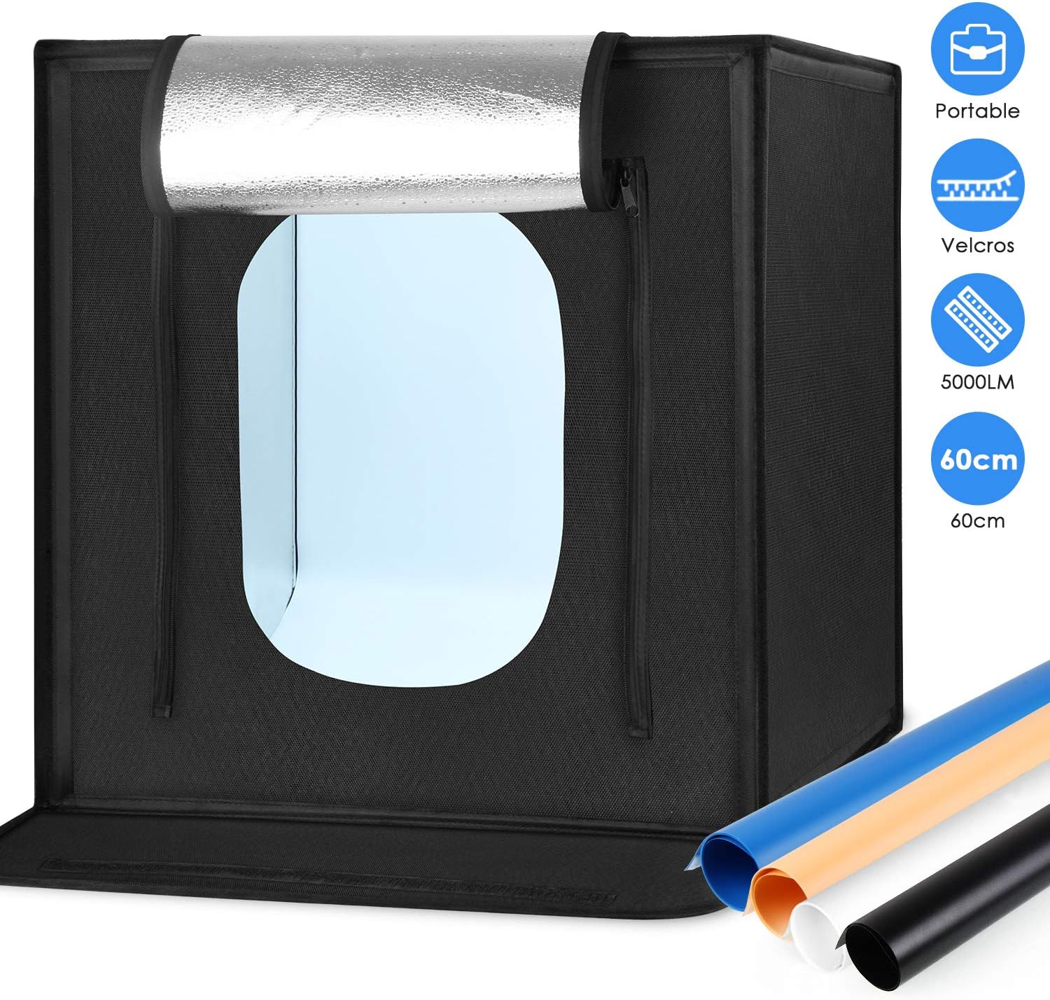 Amzdeal Portable Photo Studio 24″ x 24″/ 60 * 60cm Light Tent Photo ...