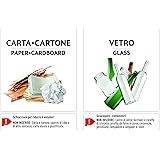 Pack di 5 Cartelli adesivi 20x30 cm raccolta differenziata per rifiuti ...