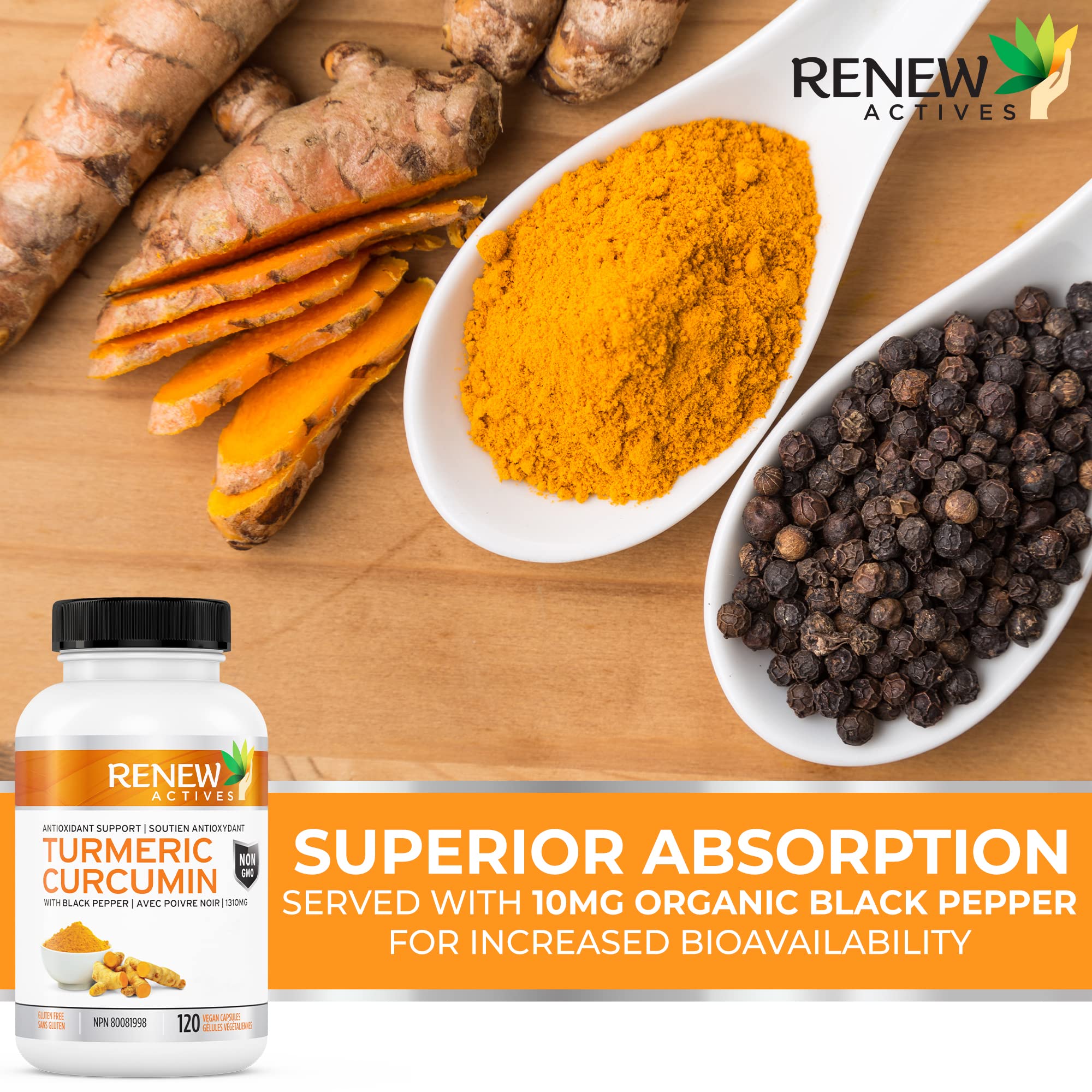 Mua Renew Actives Turmeric Curcumin + Black Pepper - Digestive Aid ...