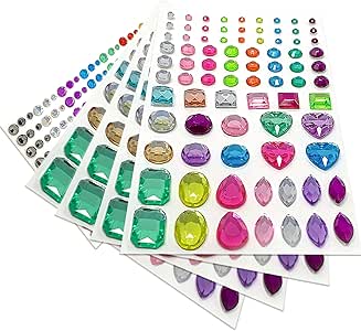 Amazon.com: 564pcs Jewels Stickers, Gem Stickers Rhinestones for Crafts ...