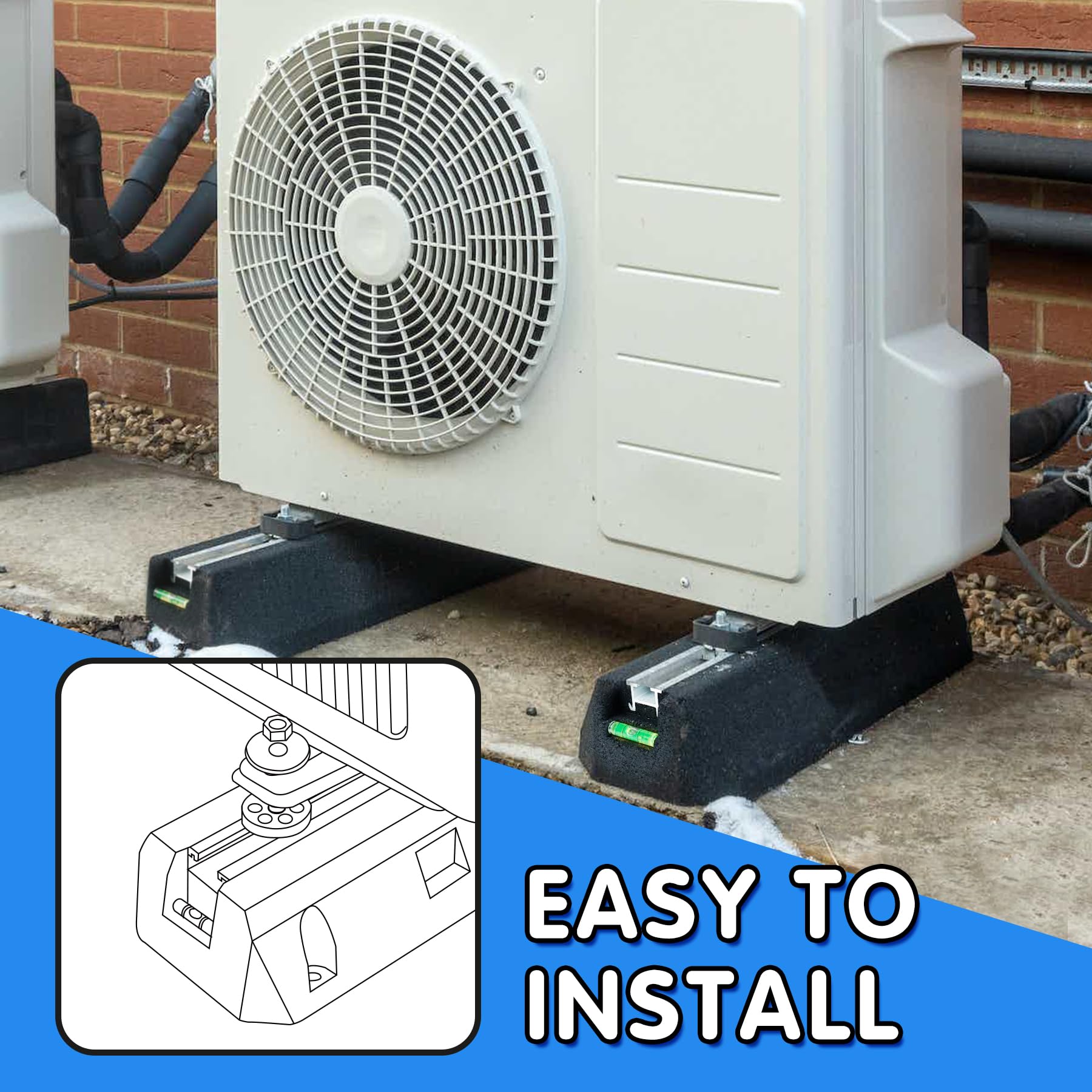 Mua Air Jade Floor Mounting Base Kit for Ductless Mini Split Air Conditioner Condensers, Rubber ...