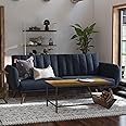 Amazon.com: Novogratz Brittany Sofa Futon - Premium Upholstery and ...