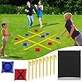 Amazon.com: Giant Tic Tac Toe Strap Game Outdoor, 4 Ft X 4 Ft Portable ...