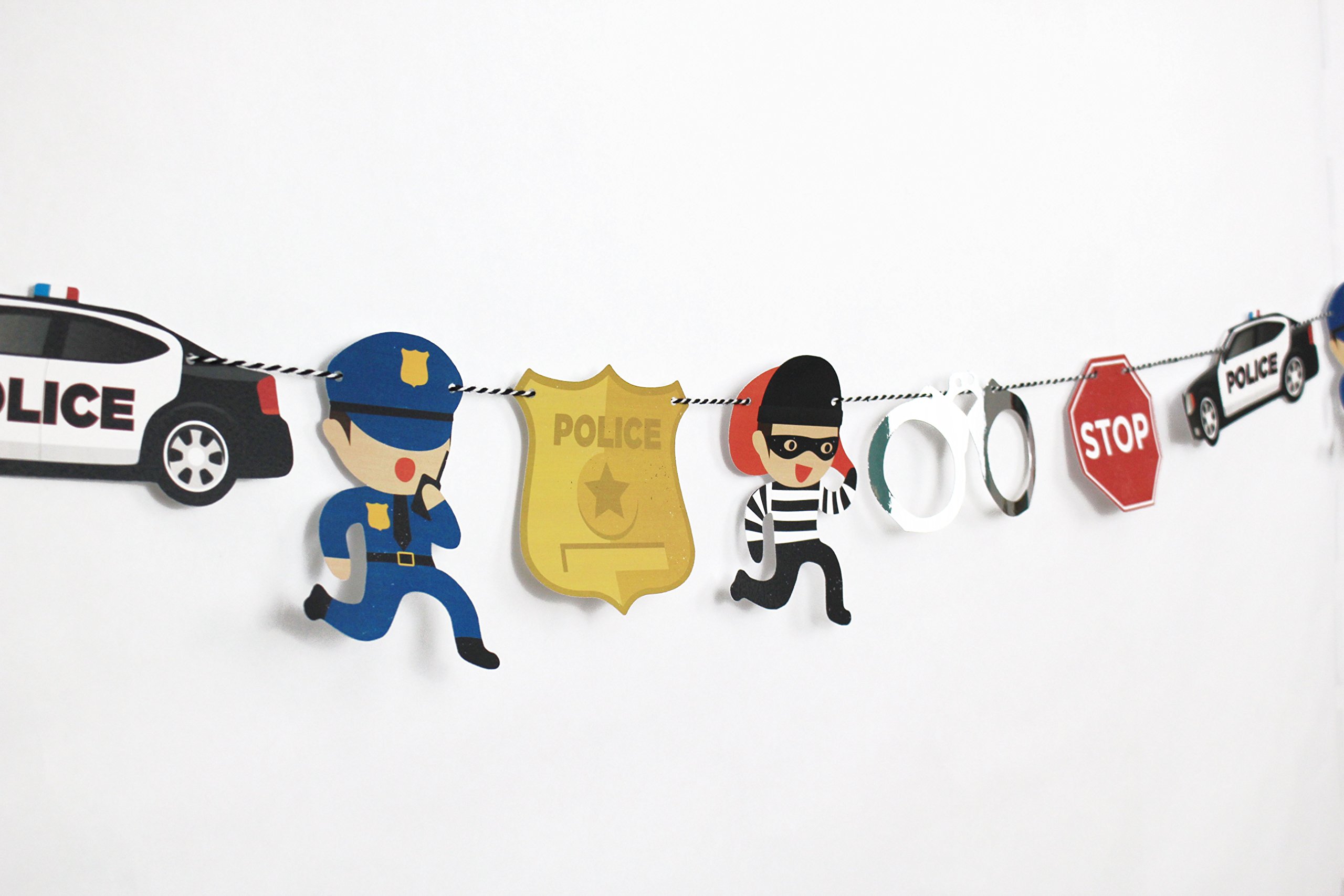 Amazon.com : Cops and Robbers - Cupcake Toppers | Police Car, Police ...