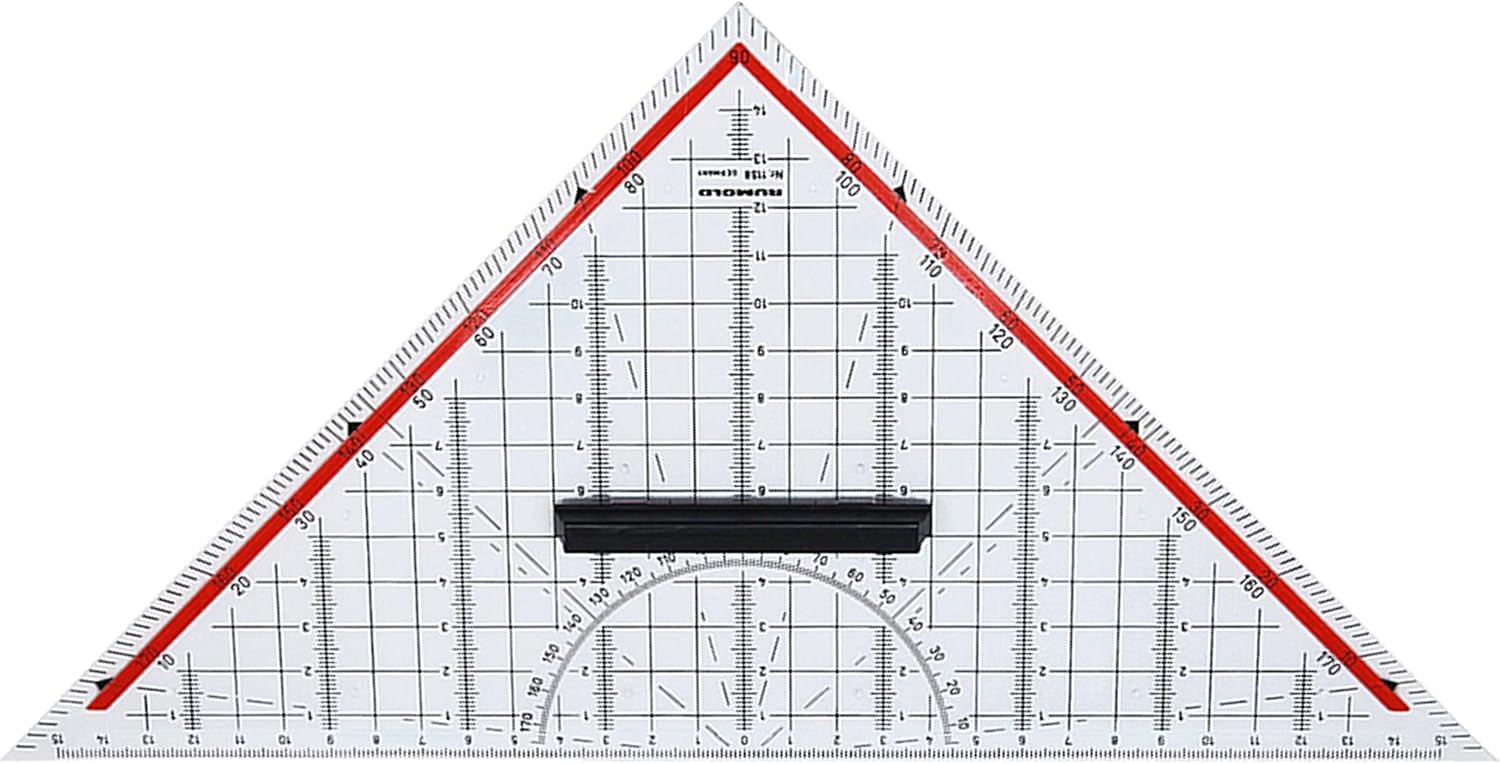 Rumold 1058 Set Square Ruler 32.5 cm Plastic Transparent: Amazon.co.uk ...