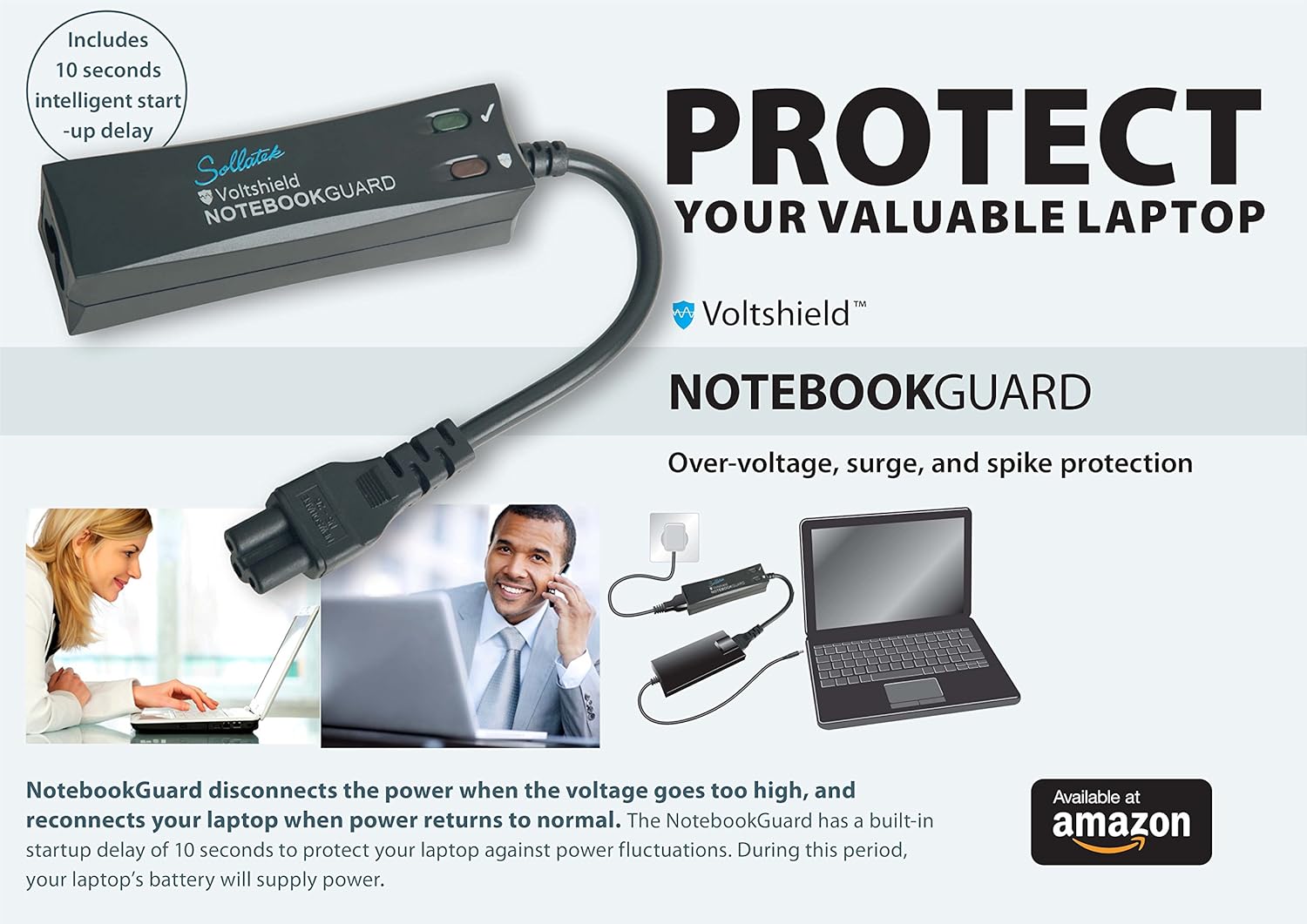 Sollatek NotebookGuard, Laptop Over-voltage and Surge protector, Figure ...