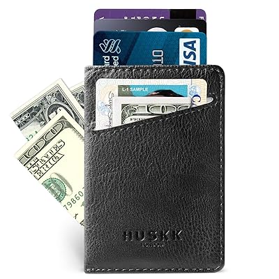 Buy HUSKK Men Wallet - RFID Minimalist Slim Front Pocket Card Travel ...