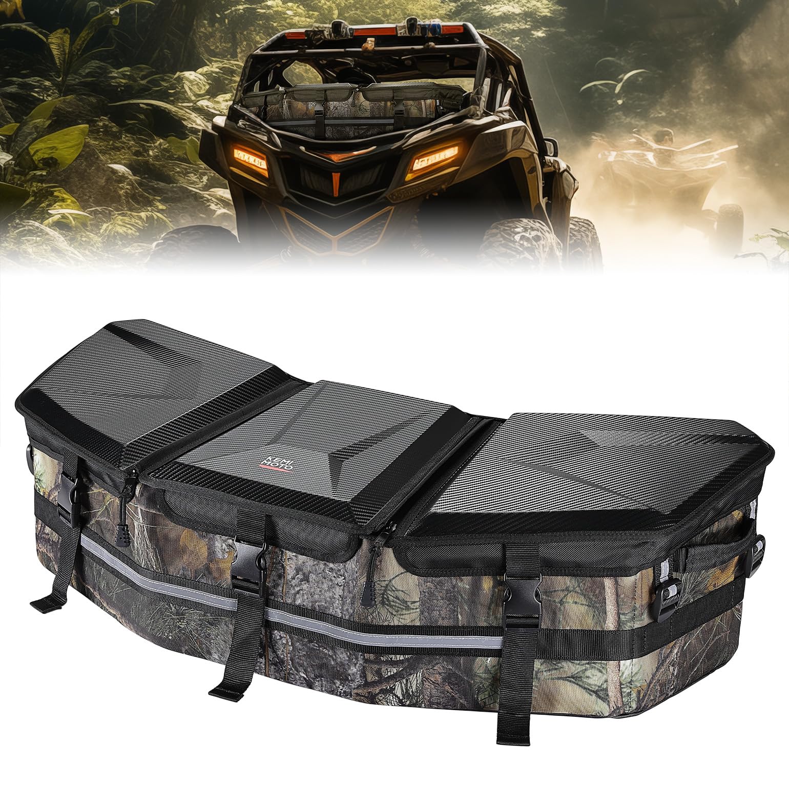 KEMIMOTO X3 Cargo Storage Bag, Upgraded UTV ATV Bed Box Rear Rack ...