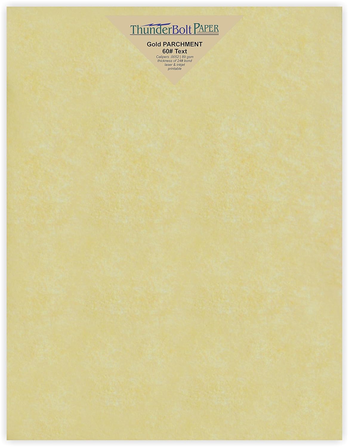 Amazon.com : 100 Light Gold Parchment 60# Text (=24# Bond) Paper Sheets ...