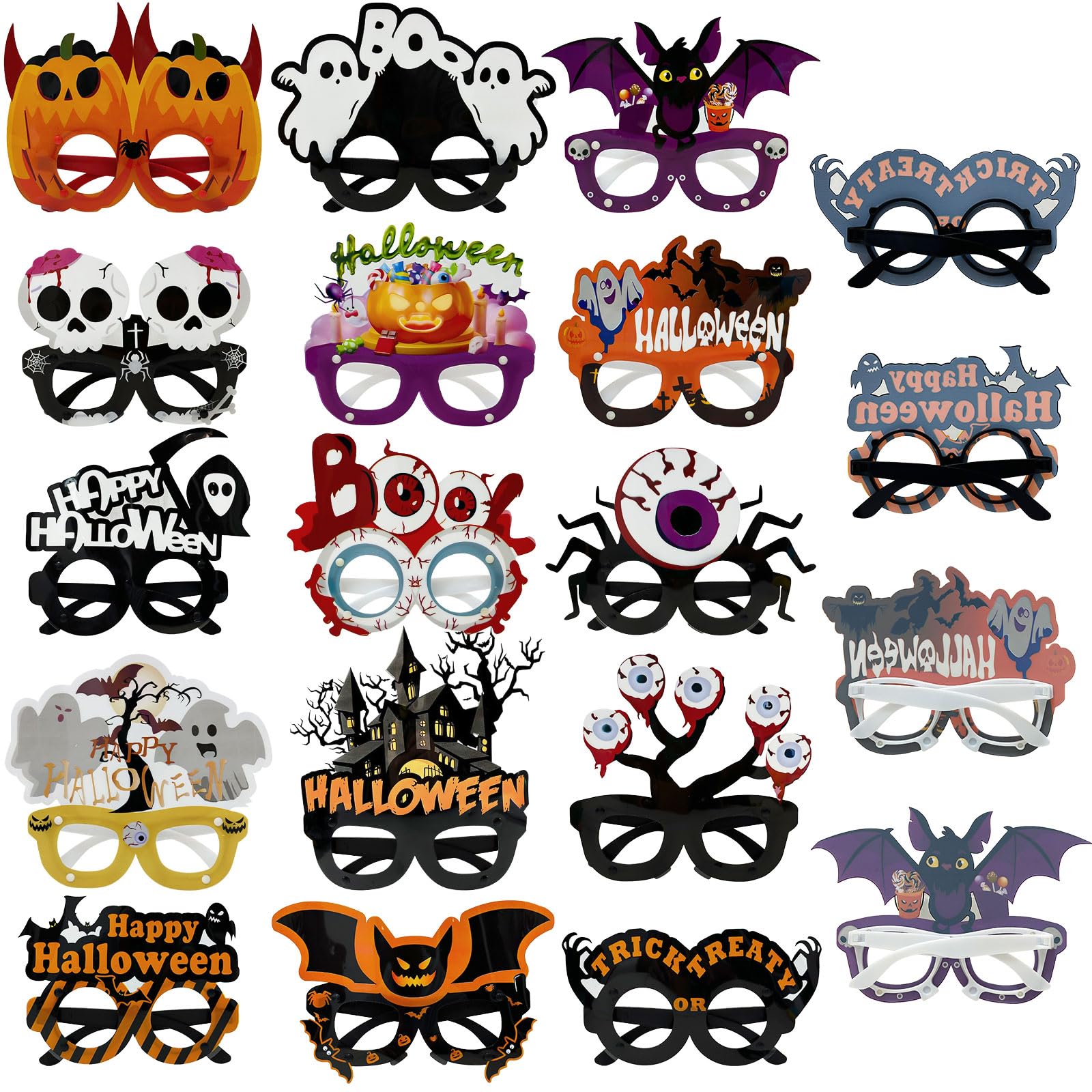 Plastic 2024-Edition Halloween Eyeglasses 15pcs Glasses, PVC Material ...