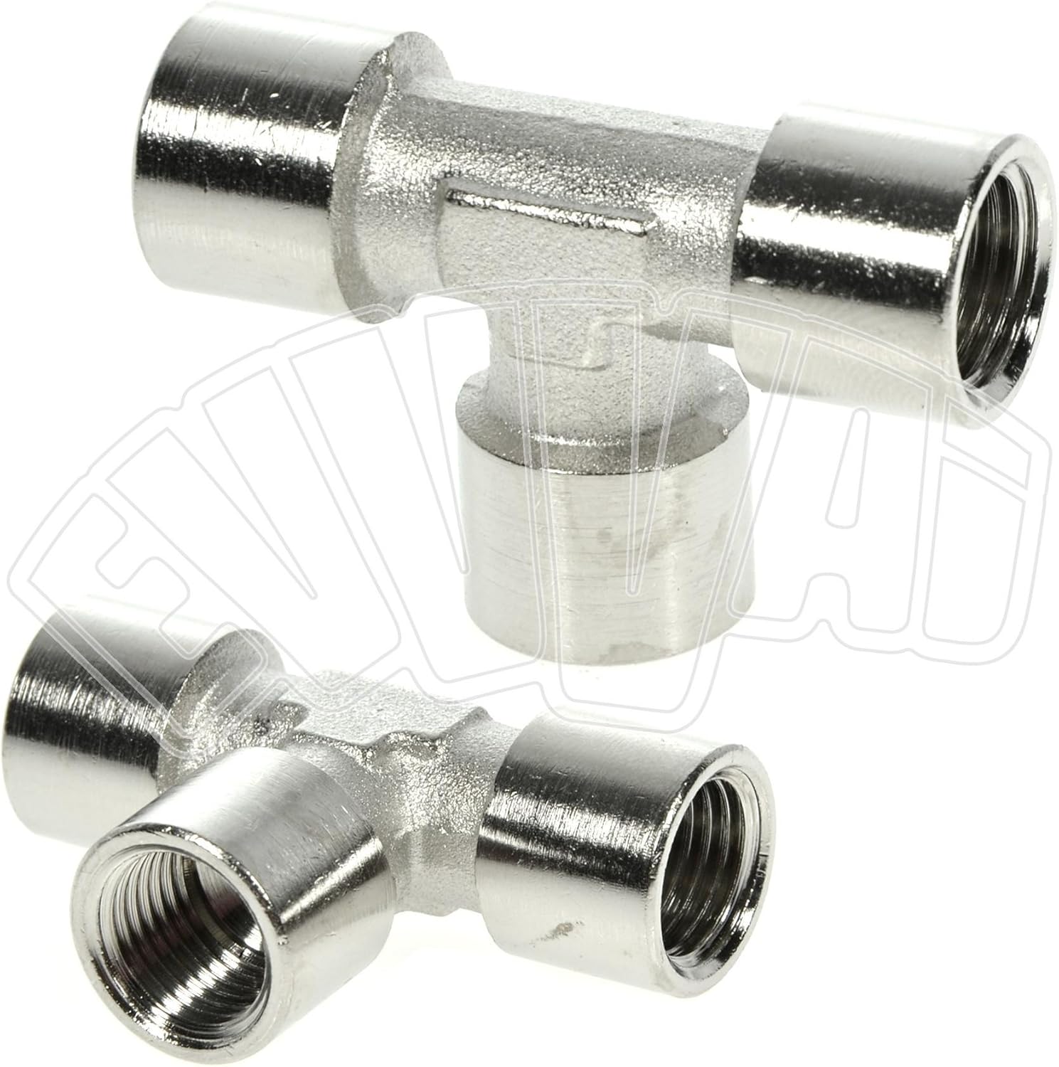 1/4" TEE FEMMINA/RACCORDO A T PNEUMATICO/ATTACCO FILETTATO ARIA COMPRESSA: Amazon.it: Fai da te