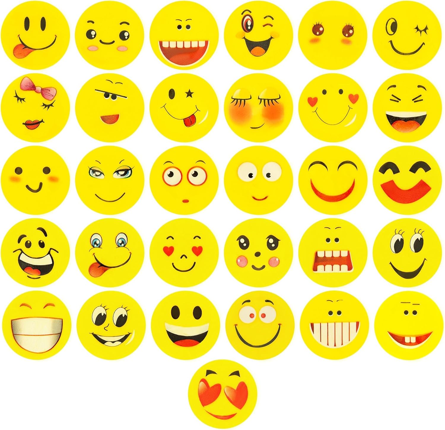 ECENCE 24x Emoji Erasers for Kids – Emoji Erasers Pack – Mini Erasers ...