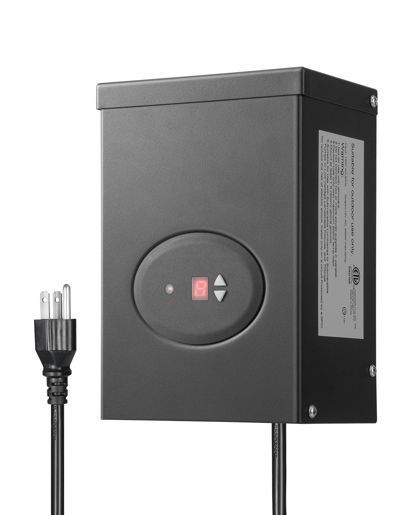 DEWENWILS 200W Low Voltage Landscape Transformer, Outdoor Weatherproof ...