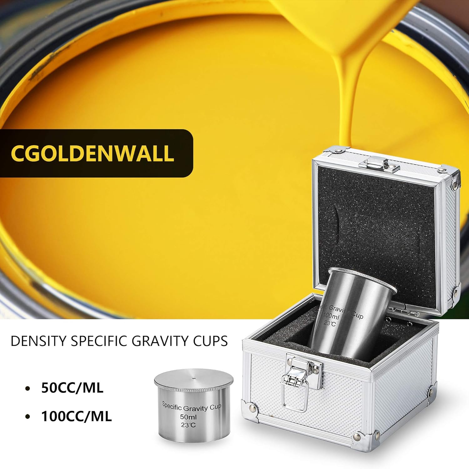 Density Specific Gravity Cups 50cc/ml 100cc/ml Cup Sets Stainless Steel ...