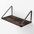 Amazon.com: BAMEOS Floating Shelves Rustic Wood Wall Shelf Wall Mounted Shelves for Living Room ...