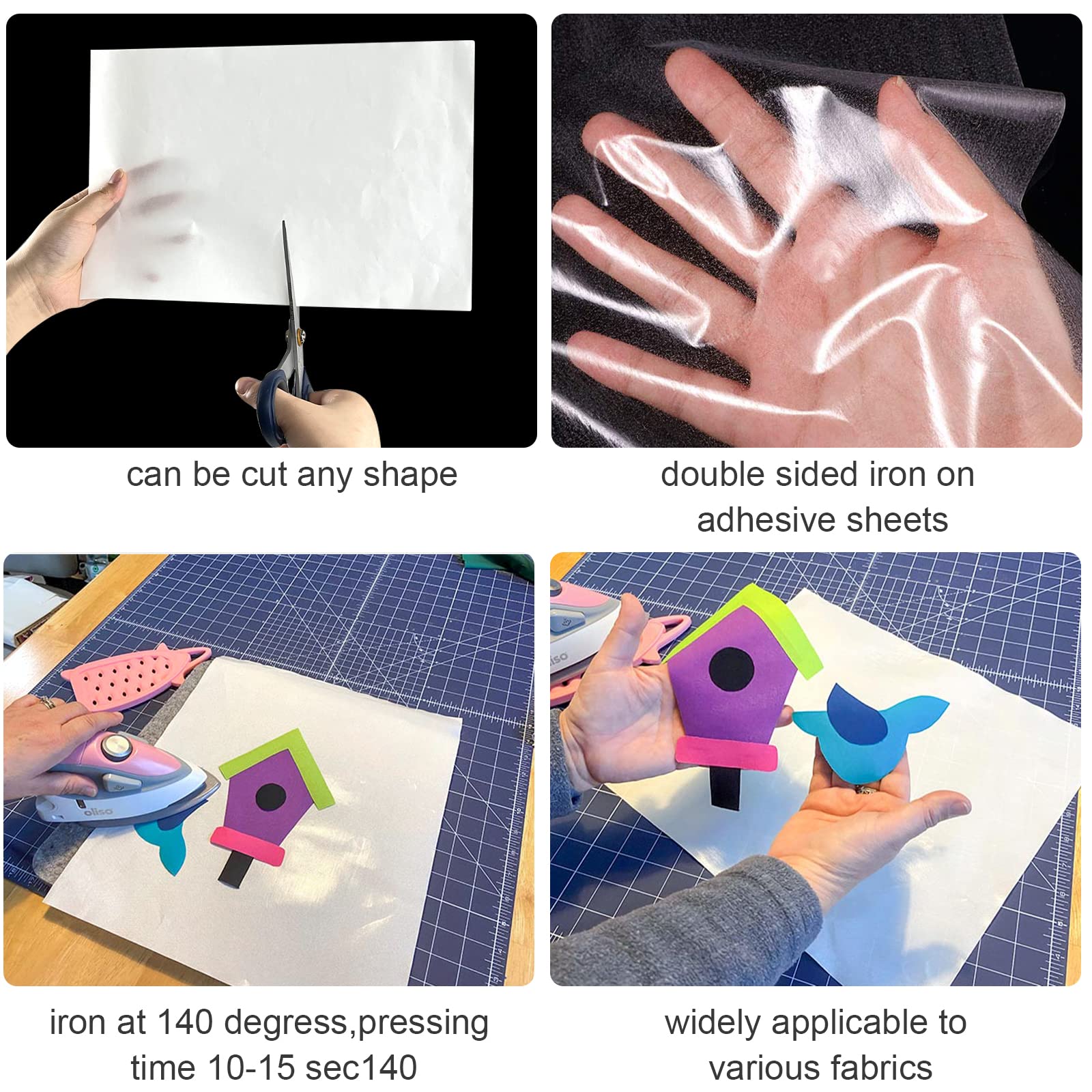 Mua PLANTIONAL Double Sided Iron On Adhesive Sheets: 20 PCS Heavy ...