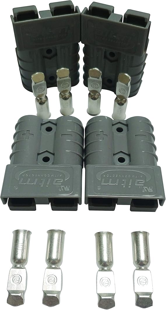 4 Stück Batterieanschluss 50A Batterie Schnellanschluss Stecker Für Auto Van Modi Motorrad ...