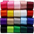 Amazon.com: 5/8 Inch Wide Solid Color Double Sided Polyester Satin ...