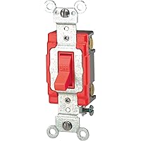 Leviton 1221-PLR 20-Amp, 120 Volt, Toggle Pilot Light, Illuminated On ...