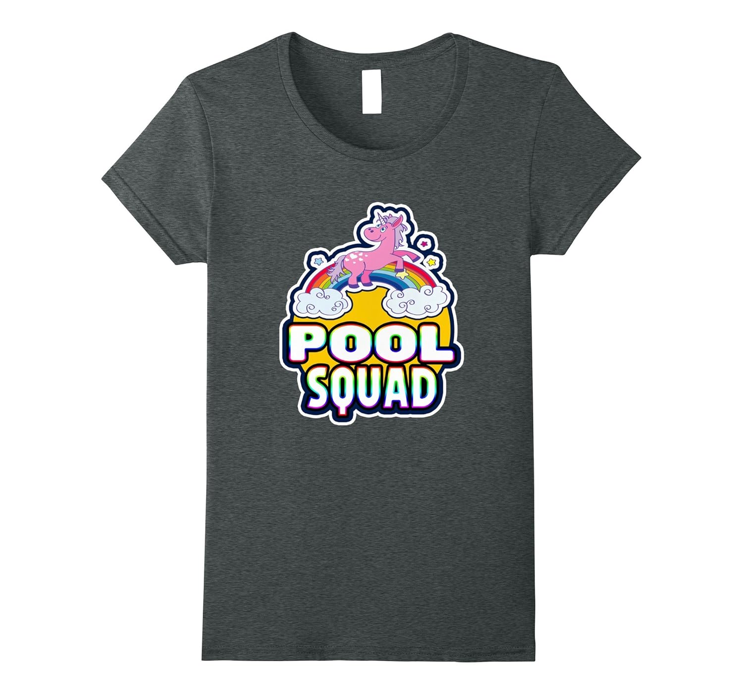 Pool Squad Cute Rainbow Unicorn Toddler Swim Party T-Shirt-4LVS ...