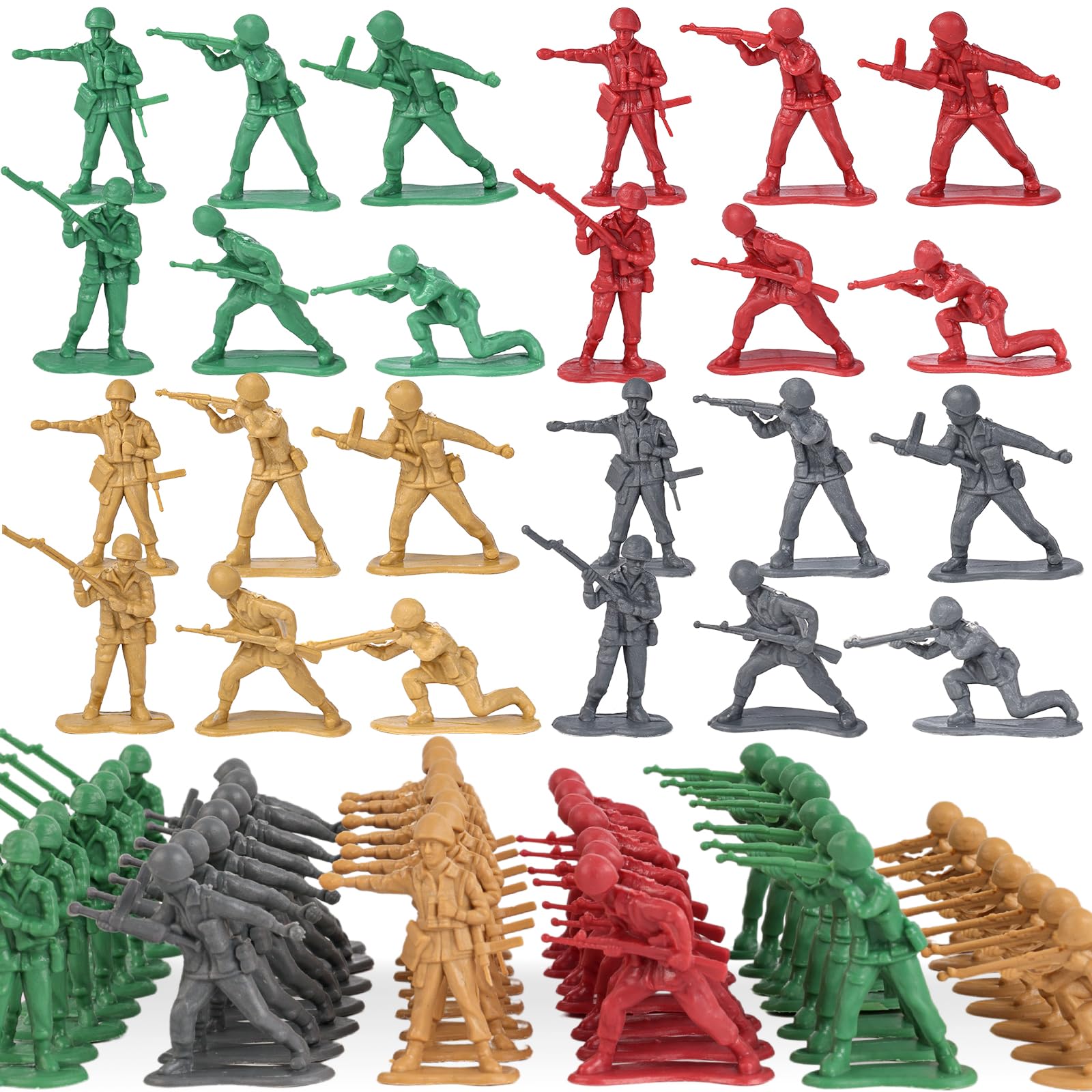LovesTown 80PCS Army Men Action Figures, Toy Soldier Figures Plastic ...