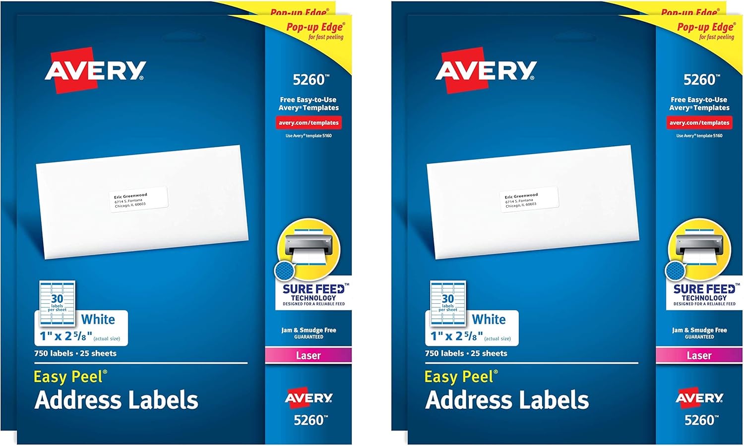 Amazon Avery Address Labels With Sure Feed For Laser Printers 1 Amazon Avery Address Labels With Sure Feed For Laser Printers 1