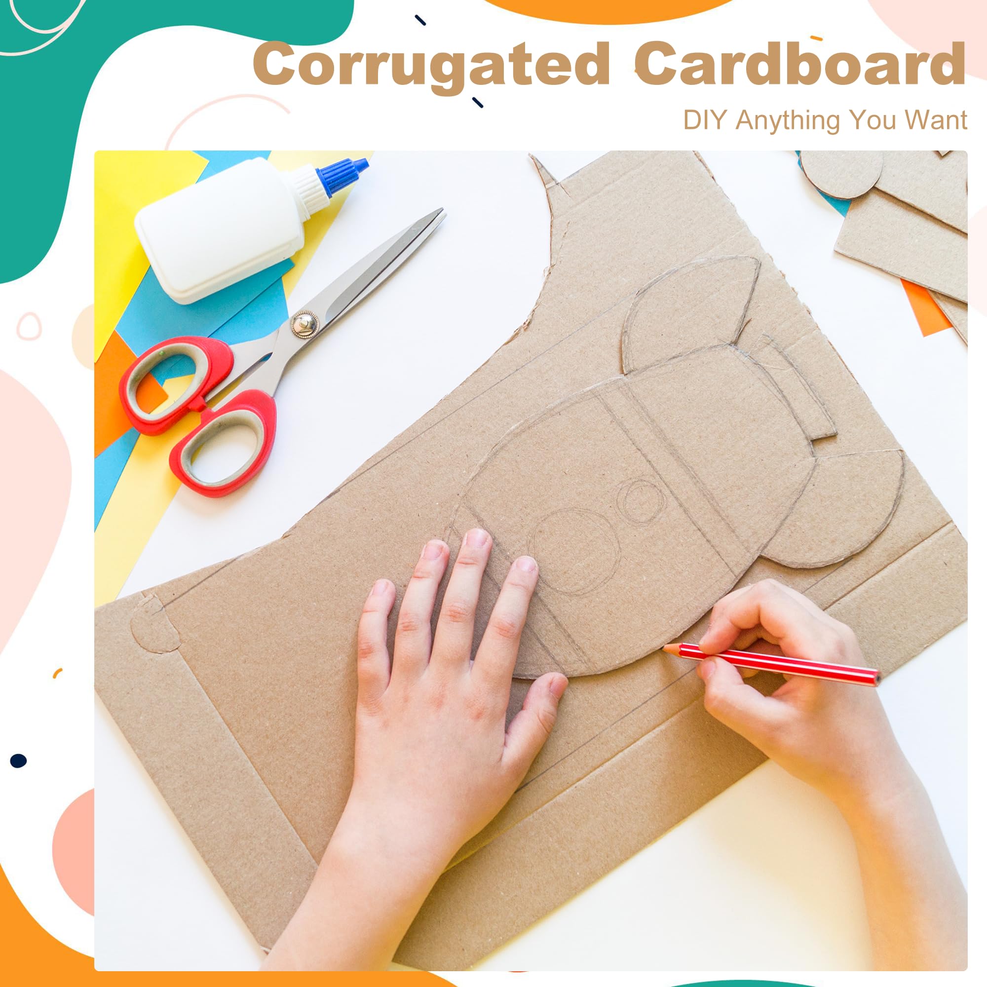 Mua 80 Pack Corrugated Cardboard Sheets, 11.8"x11.8" Flat Card Boards ...