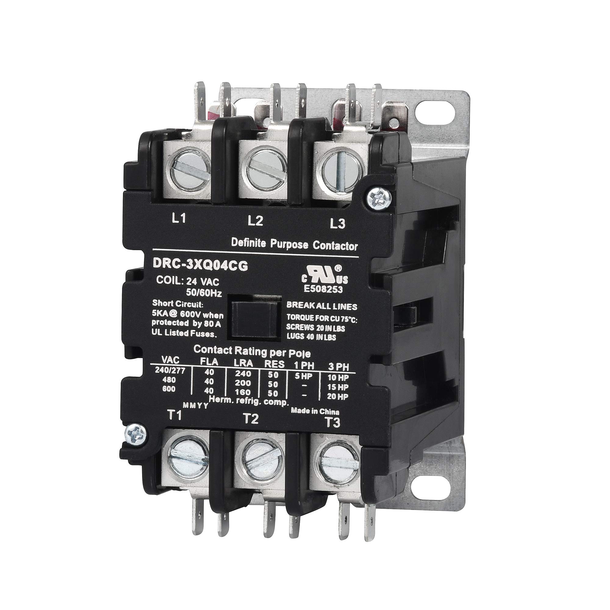 SUNLEE 3 Pole 40 Amp contactor 240V coil SunLee Contactor A2L Compliant OEM fits Siemens ...