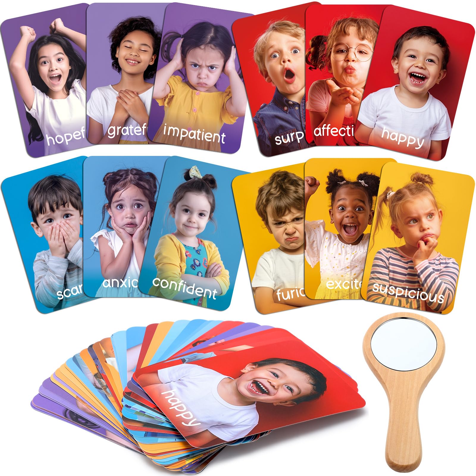 Mua Humyoun 41 Pcs Feelings Emotions Cards Set for Kids Social ...